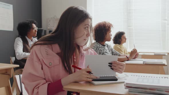 Girl Cheating on Test, Stock Footage | VideoHive