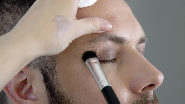 Bearded Gay or Metrosexual Man Getting Makeup, Stock Footage | VideoHive