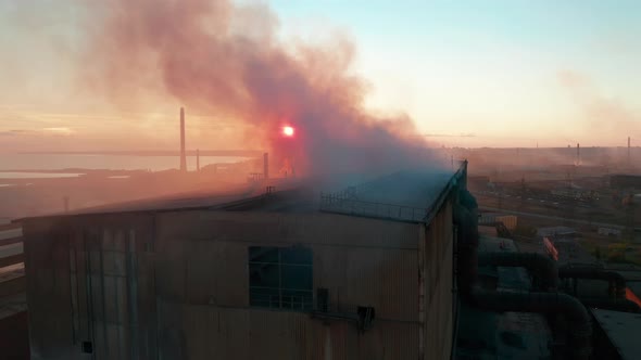 Emission to Atmosphere From Industrial Pipes, Stock Footage | VideoHive