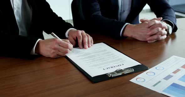 Business People Sign Contract, Stock Footage | VideoHive