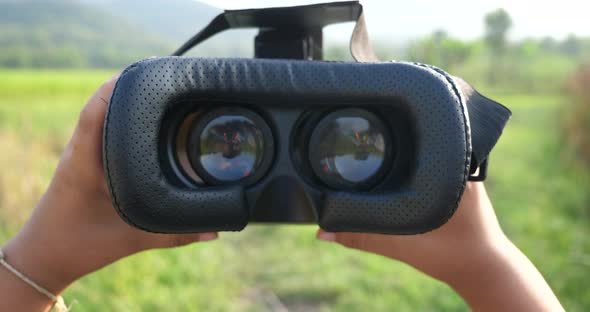 Putting On Virtual Reality Headset, Stock Footage | VideoHive