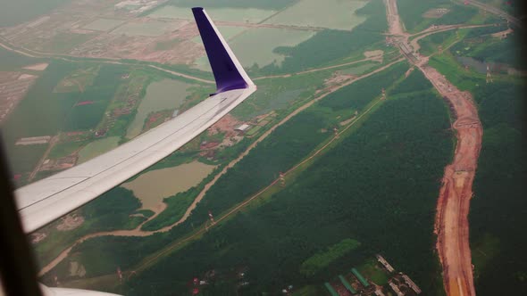 Airplane takeoff window view, Stock Footage | VideoHive