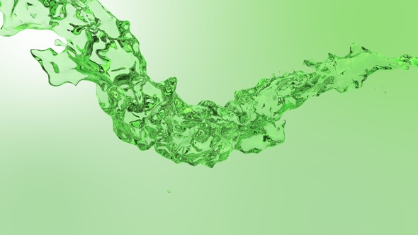 Green Water Flow Splash, Motion Graphics | VideoHive