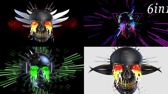 Halloween Hydra Skull (6in1), Motion Graphics | VideoHive