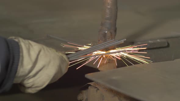Welding steel bars, Stock Footage | VideoHive