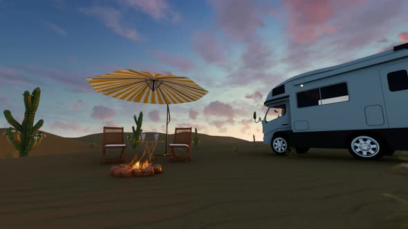 Time-Lapse Sunrise In Desert, Motion Graphics | VideoHive