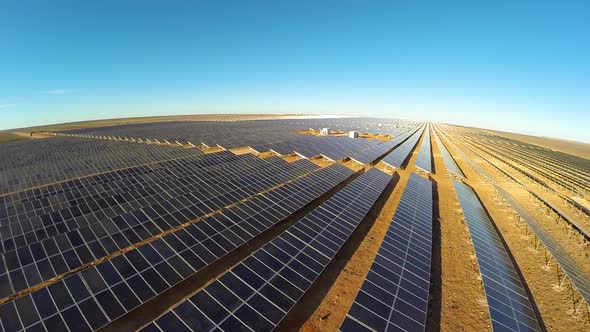Solar panel farms in the Northern Cape, Stock Footage | VideoHive