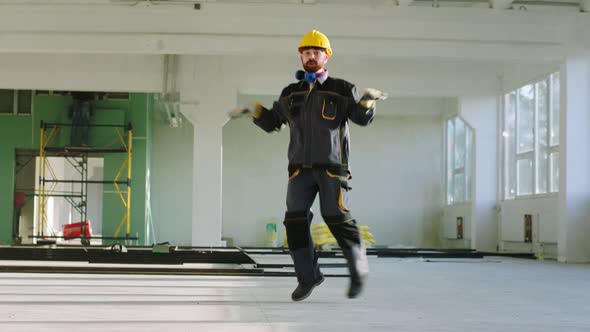 Charismatic and Good Dancing Engineer Man at, Stock Footage | VideoHive