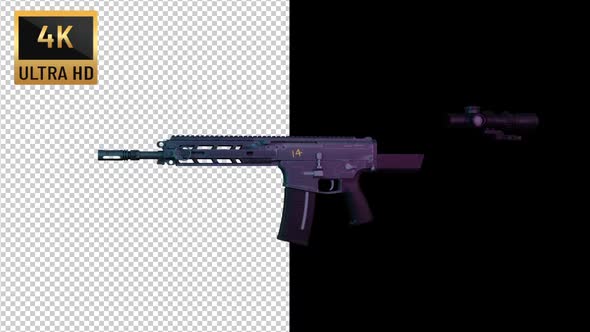 4K - Machine Gun Transform, Motion Graphics | VideoHive