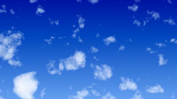 White Clouds Motion Blue Sky Animated, Motion Graphics | VideoHive