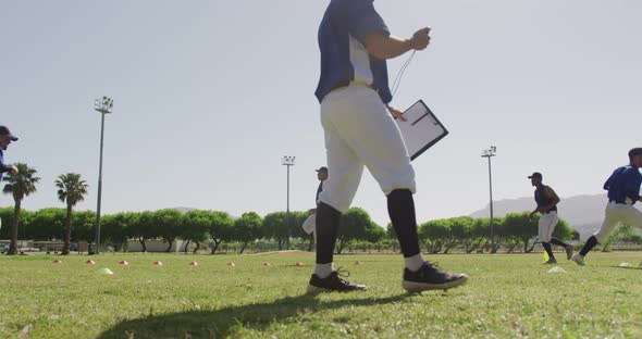 Baseball players training before playing, Stock Footage | VideoHive