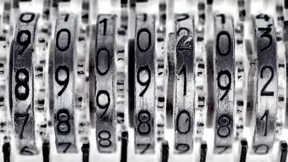 Mechanical Counters Rotate Quickly and the Numbers Change Rapidly ...