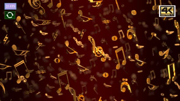 Music Notes A3 4K, Motion Graphics | VideoHive