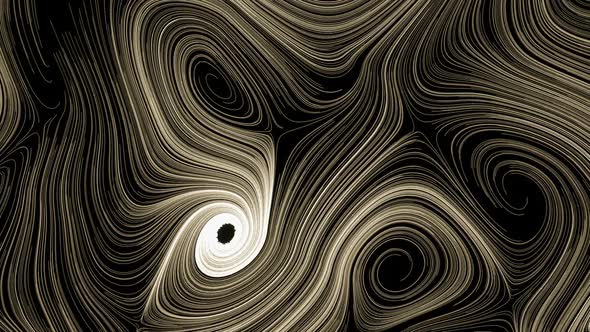 Animation of white and sepia brown abstract curved lines, Motion Graphics