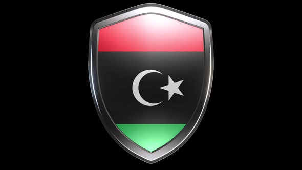 Libya Emblem Transition with Alpha Channel - 4K Resolution, Motion Graphics