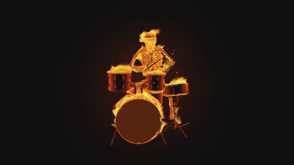 3D Skeleton - Fiery Drums Show, Motion Graphics | VideoHive