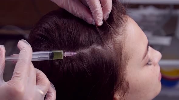 Beautician and the Patient in the Clinic of Aesthetic Medicine. Head ...