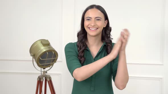 Indian girl clapping, Stock Footage | VideoHive