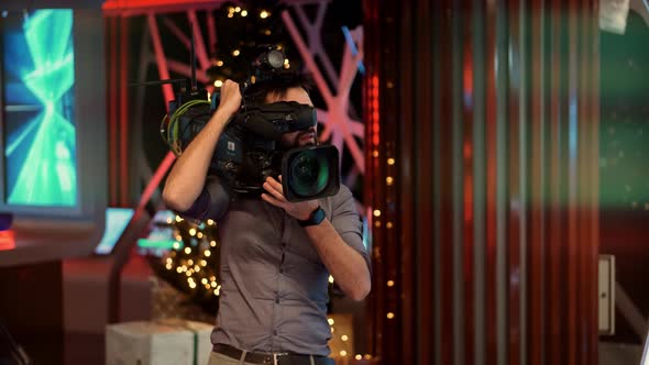 Tv Studio Operator.Video Studio Engineer.Cameraman Tv Channel ...