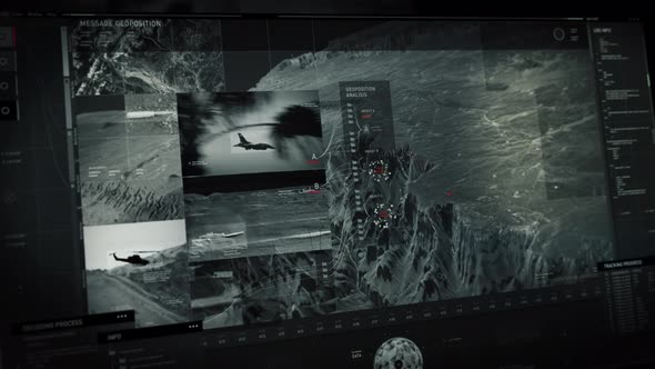 Spy Data Surveillance Scanner Interface Reveals Enemy Army Base ...