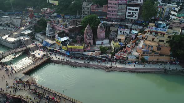 City of Haridwar state of Uttarakhand in India seen from the sky, Stock ...