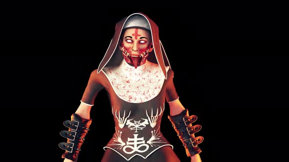 Cursed Nun VJ Loop, Motion Graphics | VideoHive