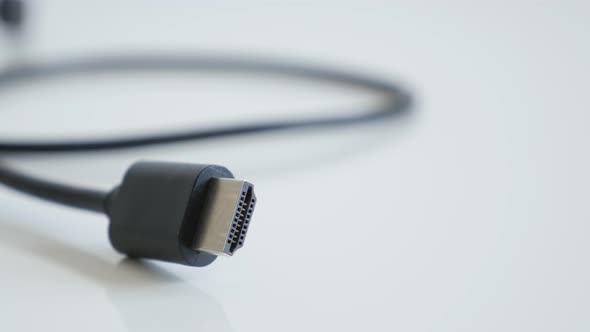 Digital audio video data connector for modern TV close-up 4K 2160p ...