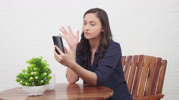 Indian girl on facetime, Stock Footage | VideoHive