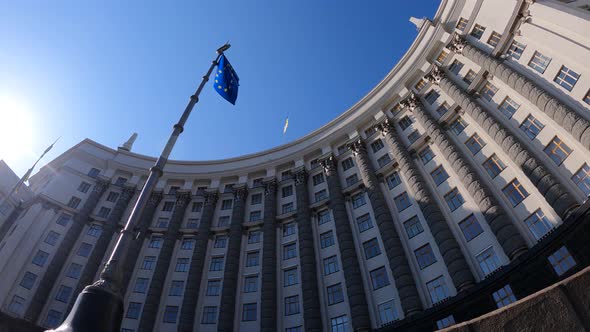 The Symbol of Politics in Ukraine Government Building, Stock Footage