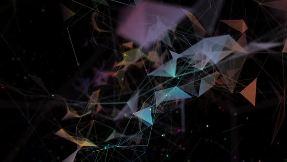 Calm Colorful Plexus Web, Motion Graphics | VideoHive