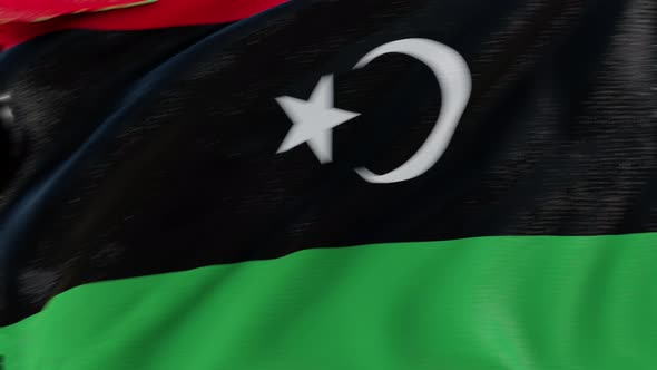 4K Libya flag transition with alpha. two step, Motion Graphics | VideoHive