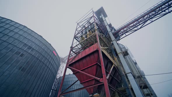Large Metal Silo for Storing Grain, Stock Footage | VideoHive
