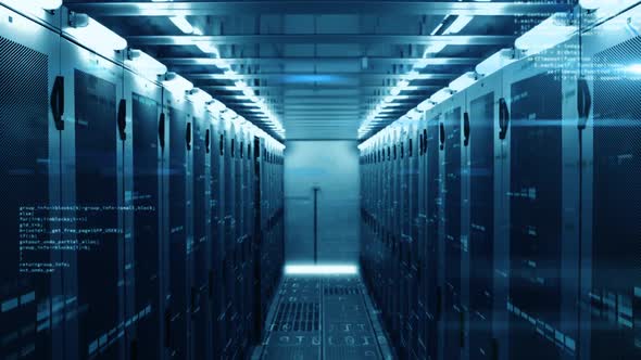 Data processing through data processing centre, Motion Graphics | VideoHive