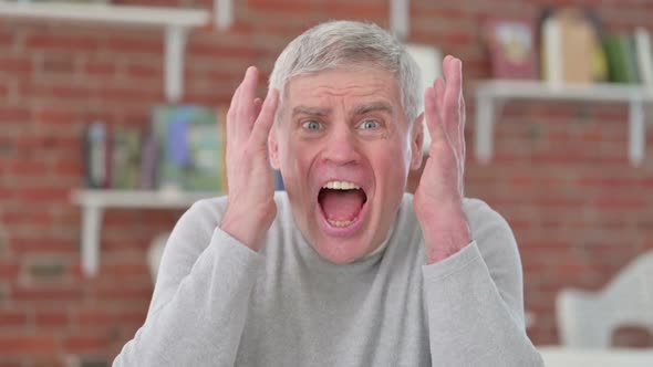 Angry Senior Old Man Screaming, Stock Footage | VideoHive