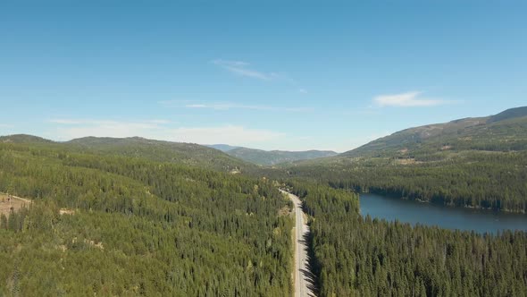 Aerial View of Crowsnest Hwy Highway 3 During a Sunny Summer Day, Stock ...