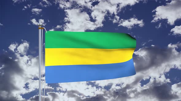 Gabon Flag Waving, Motion Graphics | VideoHive
