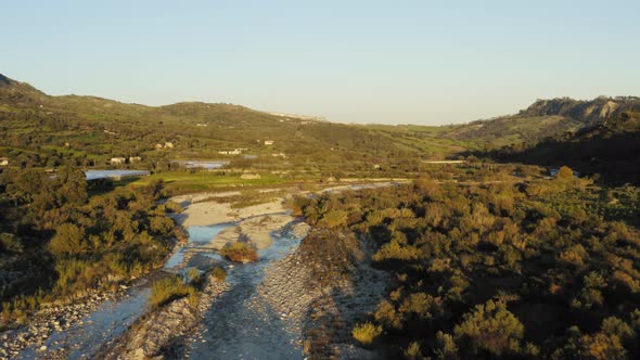 Aerial view of the Calabrian hilly landscape, Stock Footage | VideoHive