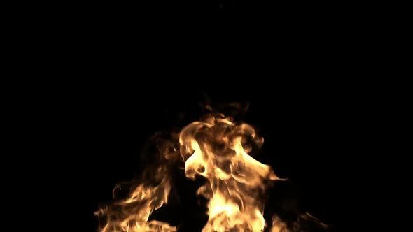Golden Fire Flames Flying High, Stock Footage | VideoHive