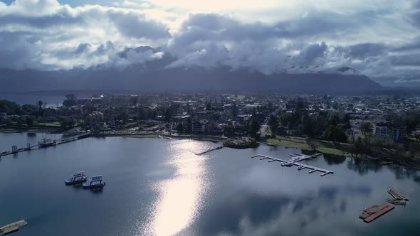 Pucon at Chilean Patagonia. Famous countryside city of Pucon Chile ...