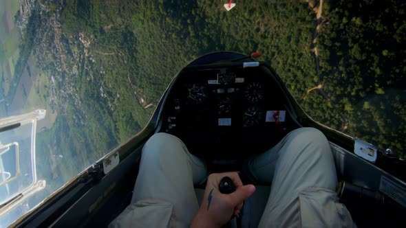 POV of Pilot Flying Small Private Jet or Glider, Stock Footage | VideoHive