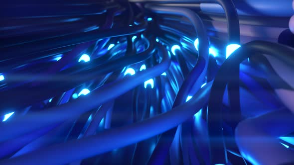 Bundles of Abstract Optical Fiber Lines, Motion Graphics | VideoHive