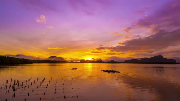 Time Lapse nature Beautiful Light sunrise sky colorful clouds scenery ...