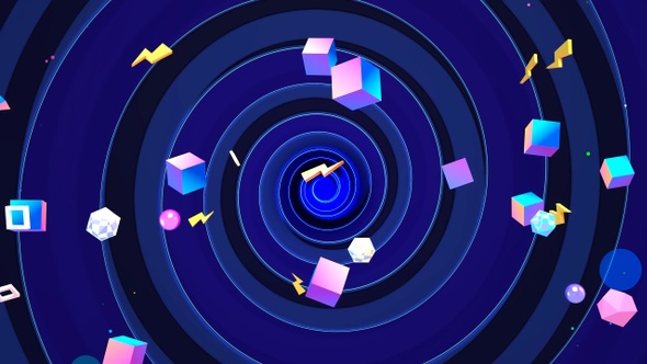 Blue Geometric Pop, Motion Graphics | VideoHive
