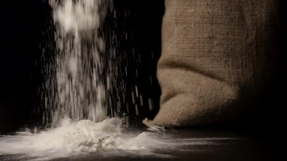 White Flour Falling Down Near A Sac, Stock Footage | VideoHive