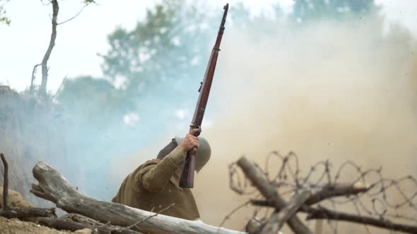 WW2 soldier falling down, Ultra Slow Motion, Stock Footage | VideoHive