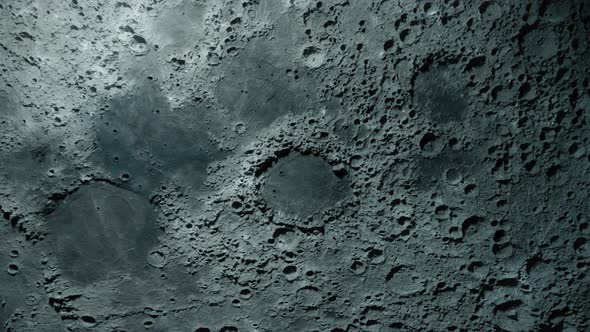 Textured Surface of the Moon Close-up in Motion, Motion Graphics ...
