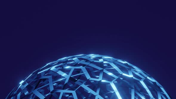 Rotating Abstract Sphere in 3D Space, Motion Graphics | VideoHive