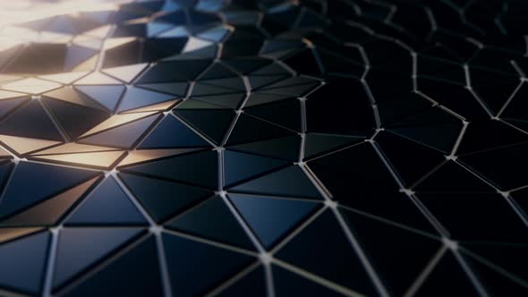 Futuristic Black Triangular Plates of Armor, Motion Graphics | VideoHive