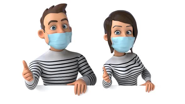 Cartoon characters with masks, Motion Graphics | VideoHive