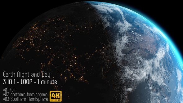 Earth Night And Day 3in1, Motion Graphics | VideoHive